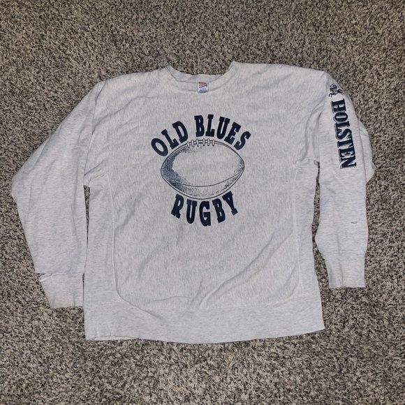 Shirts | Vintage Old Blues Rugby Distressed Reverse Weave Crewneck ...